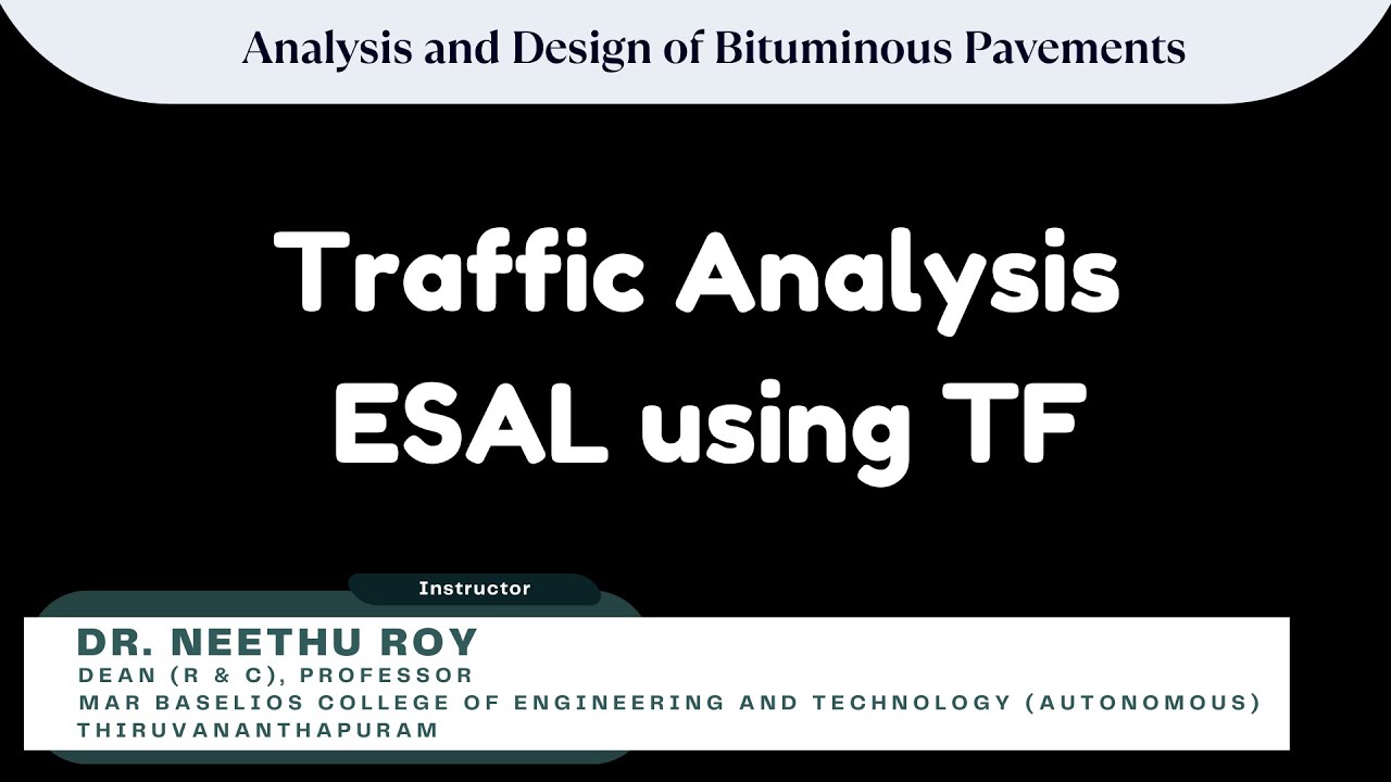 Traffic Analysis - ESAL using TF - YouTube