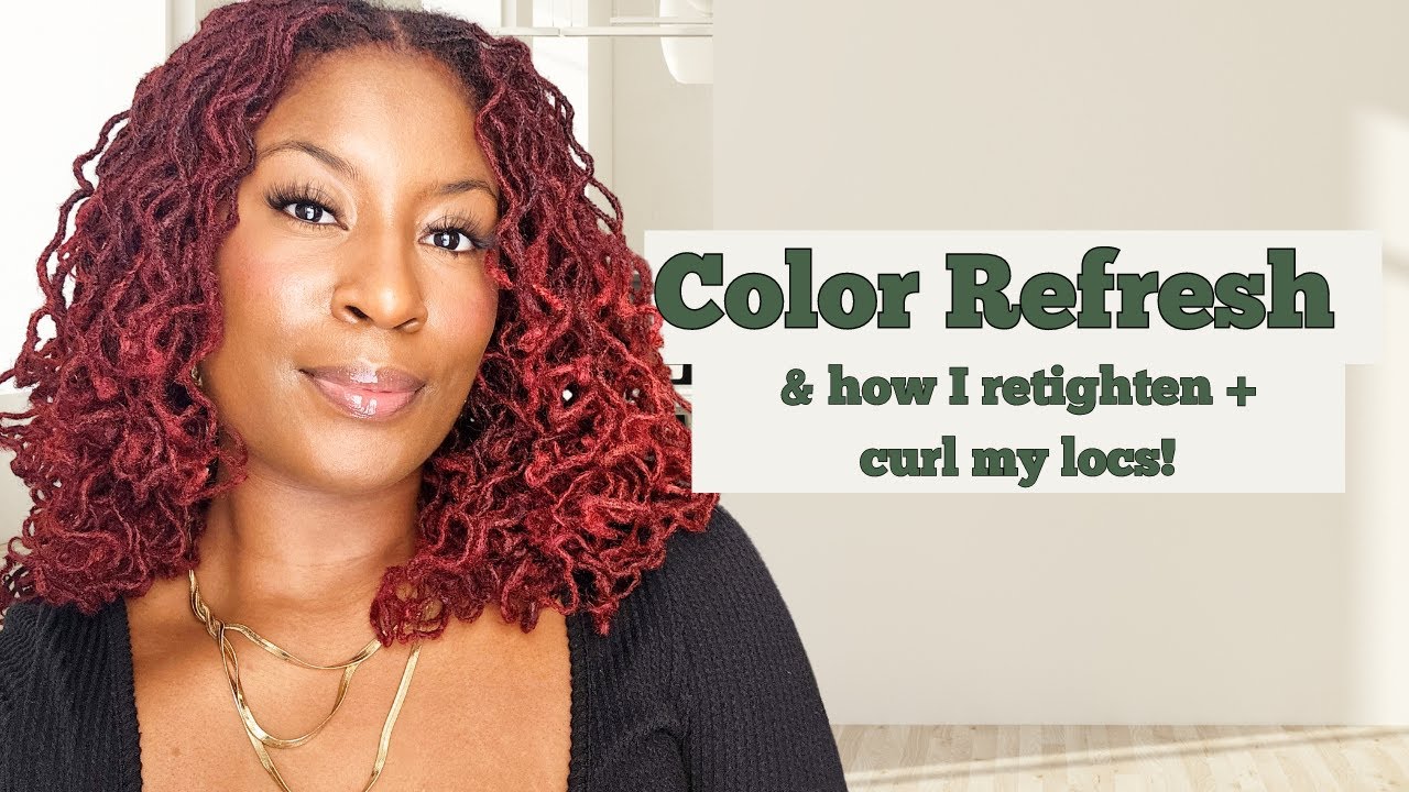 Refreshing My Color and Styling My Microlocs || Wella Color Charm 7RR ...