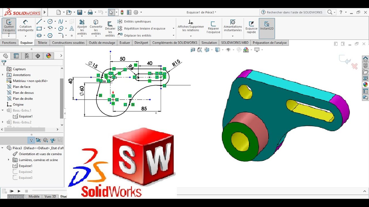 Design piece (19) by solidworks - YouTube