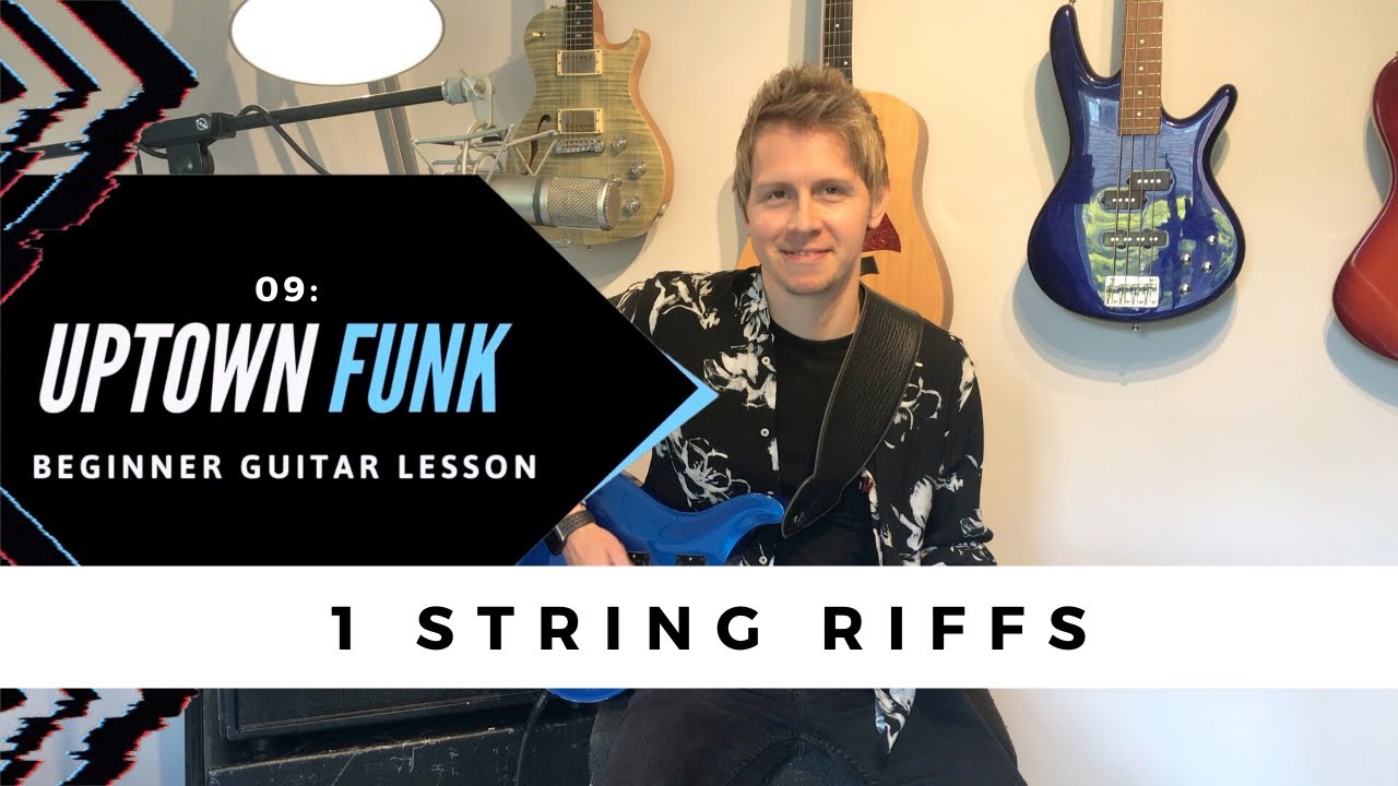 Easy 1 String Guitar Riffs | 09 | Uptown Funk - YouTube
