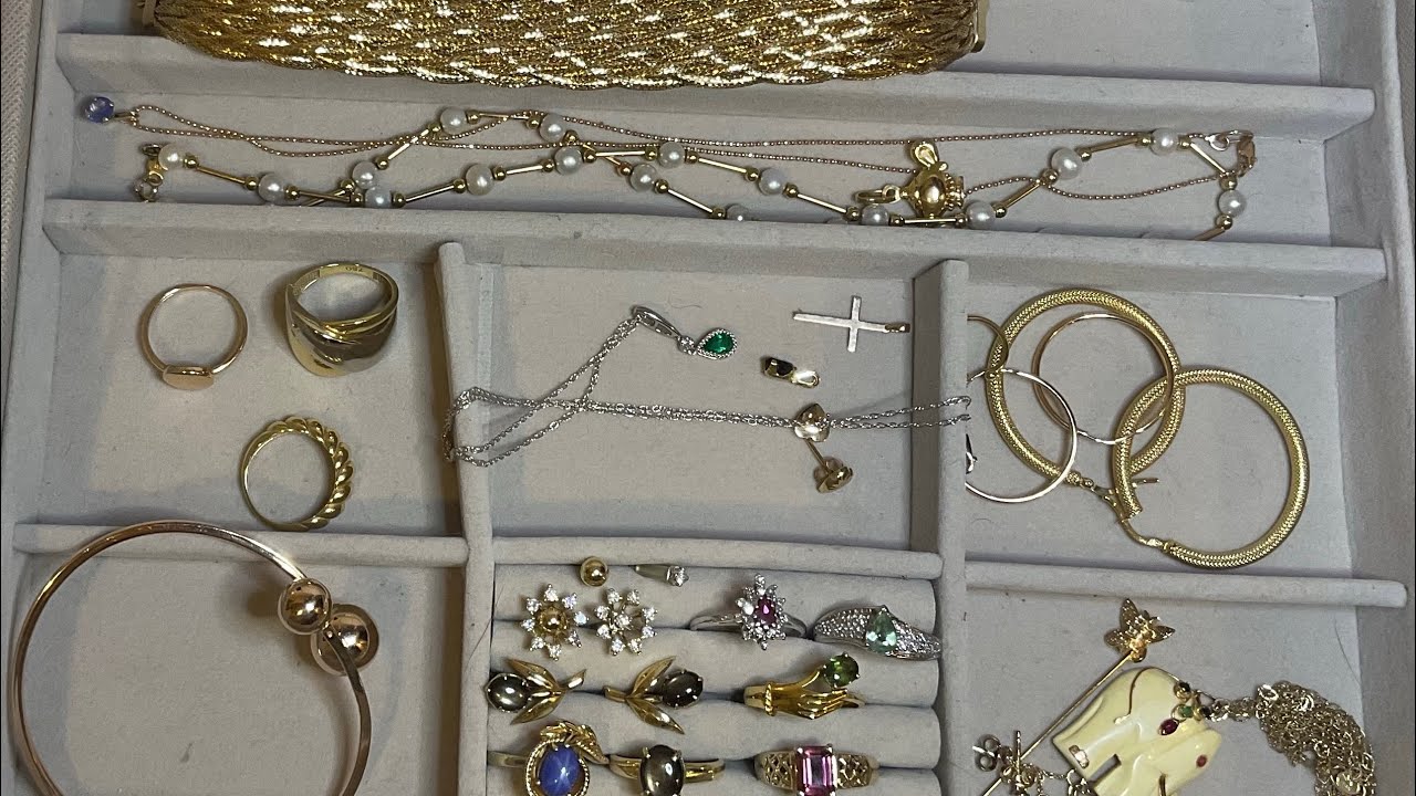 MY ENTIRE GOLD JEWELRY COLLECTION 2023 WITH GEMSTONES AND DIAMONDS ...
