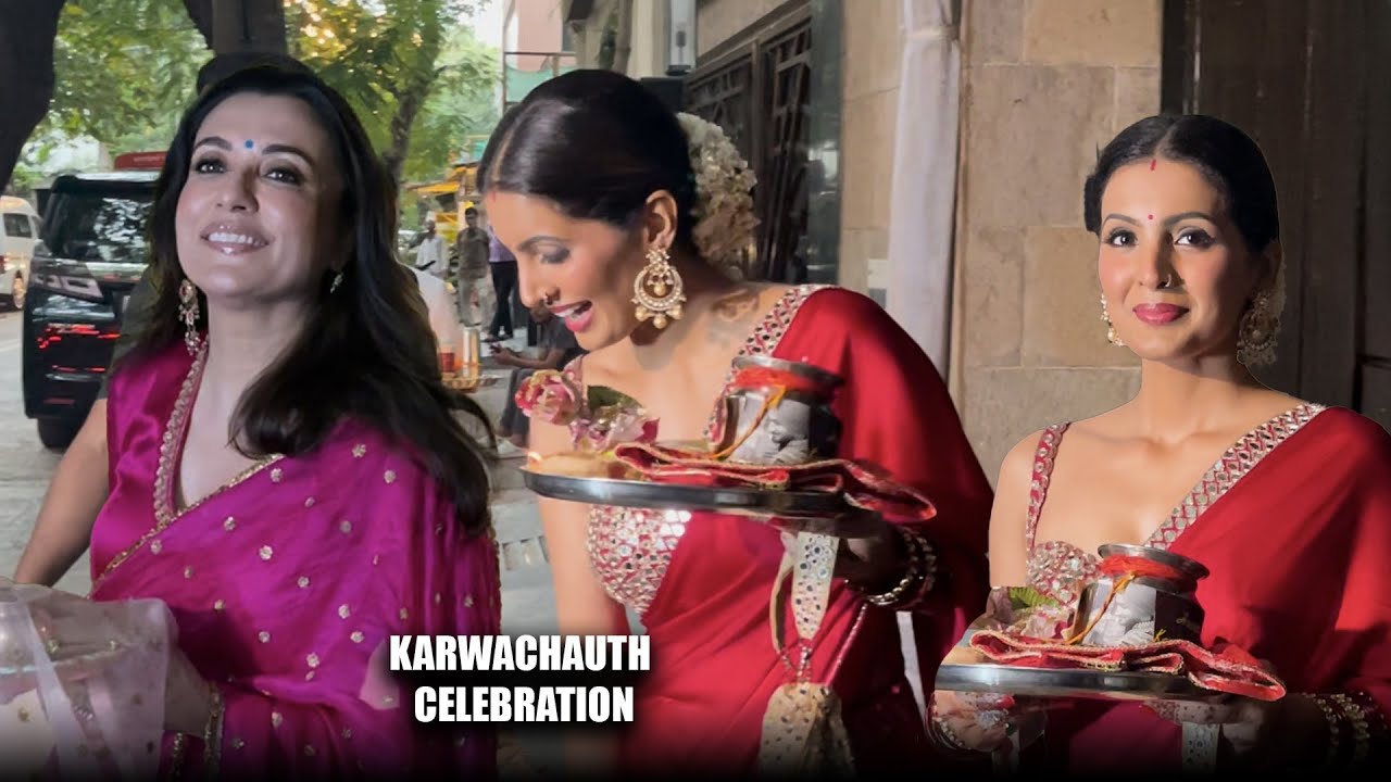 Geeta Basra And More Celebs At Karwachauth Celebration At Anil Kapoor ...