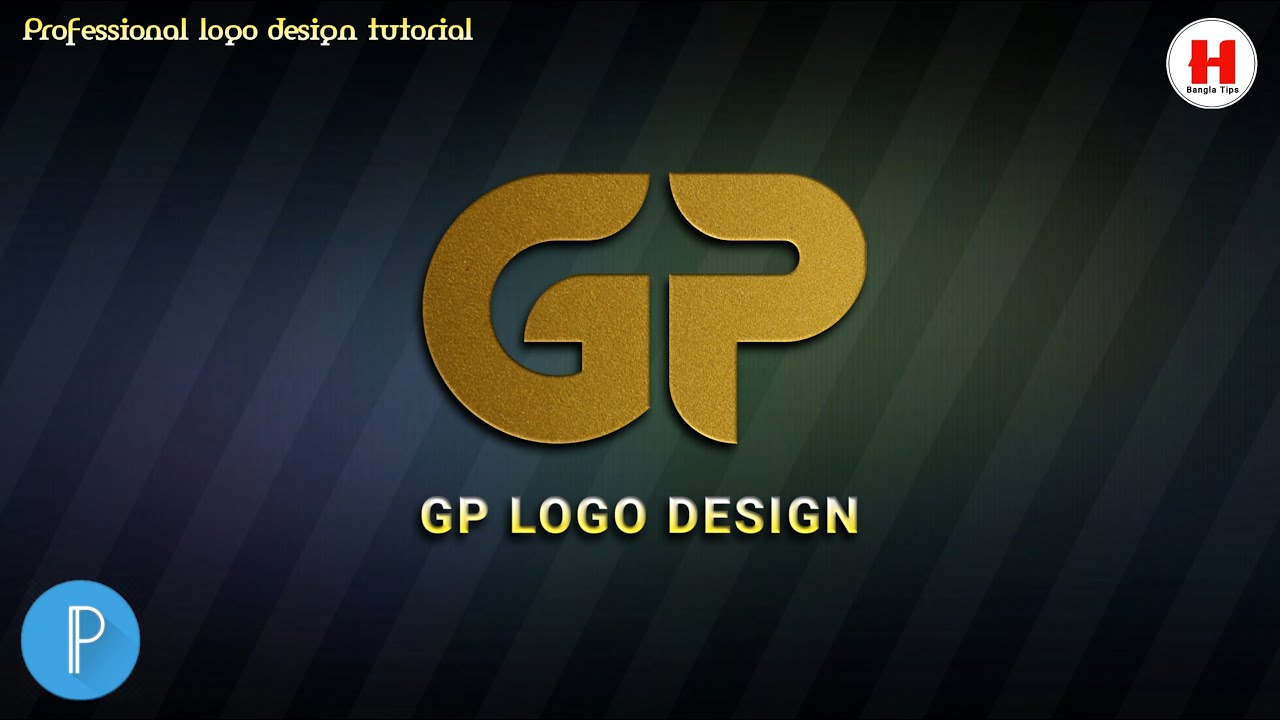 How to make professional GP logo design || Pixellab tutorial | - YouTube