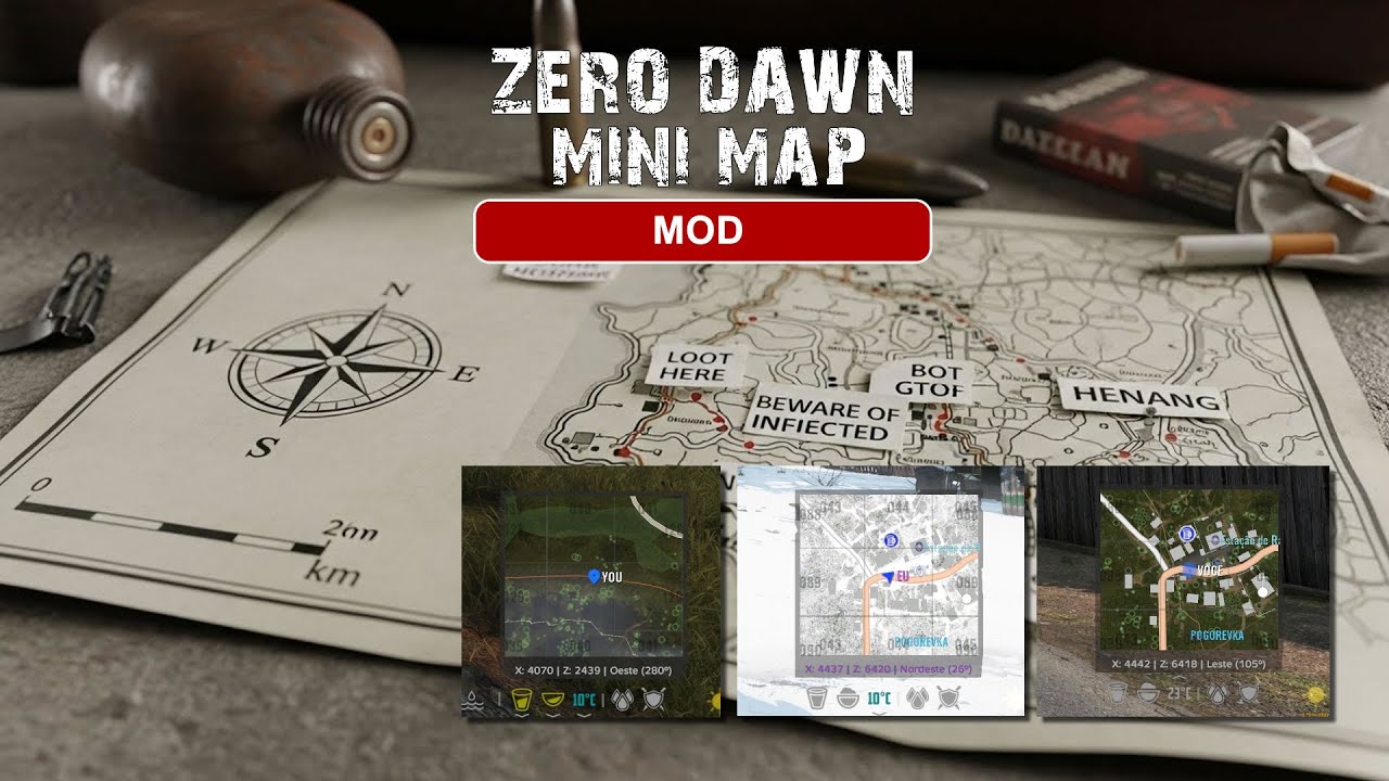 MOD - MINI MAPA COM COORDENADAS - YouTube