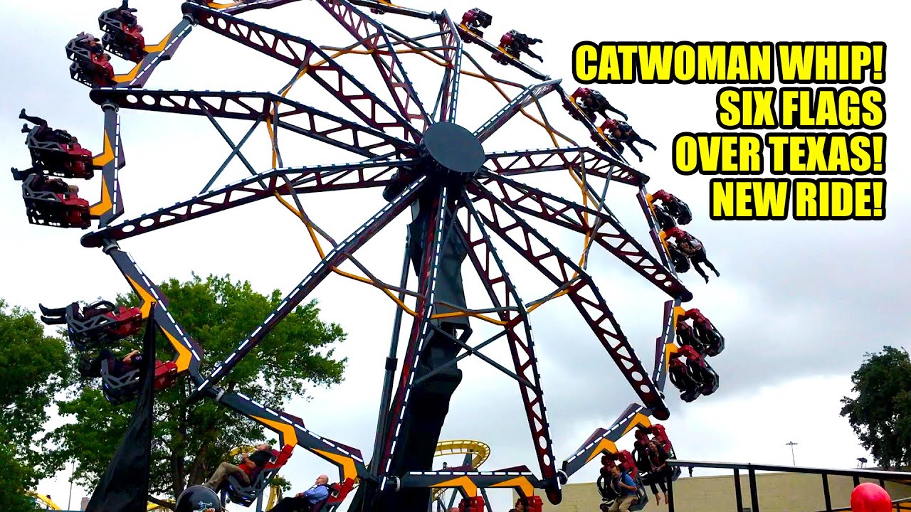 WOW! Catwoman Whip! New Crazy Floorless Looping RIde at Six Flags Over ...