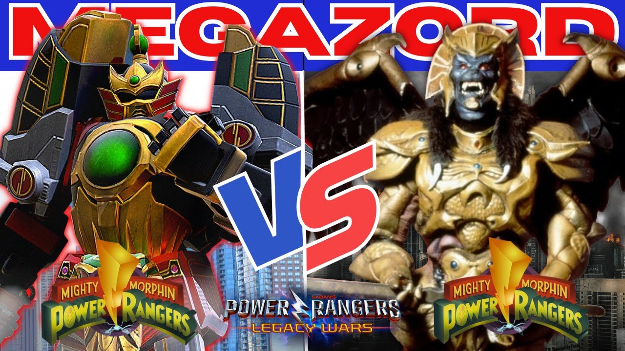 Thunder Megazord Vs Mega Goldar | Megazord | Power Rangers Legacy Wars ...