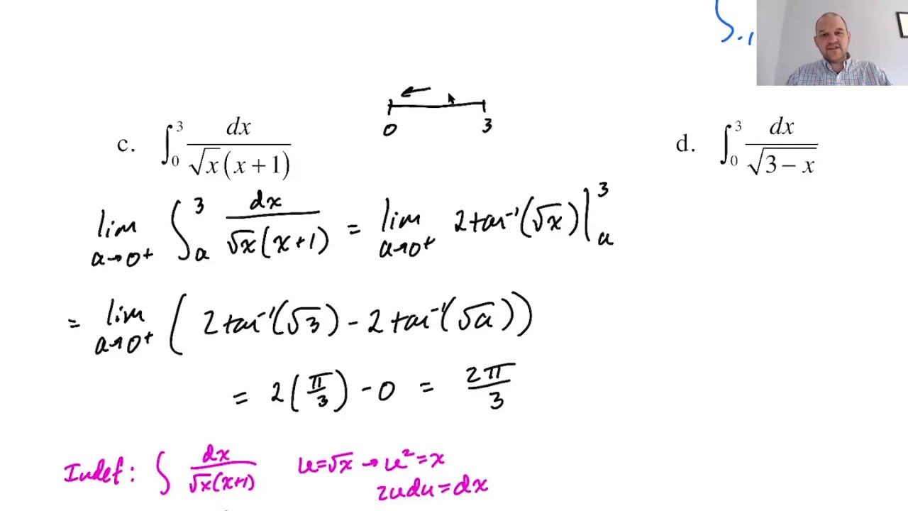 Improper Integrals (Calc BC Topic), pg 2, pt 2 - YouTube