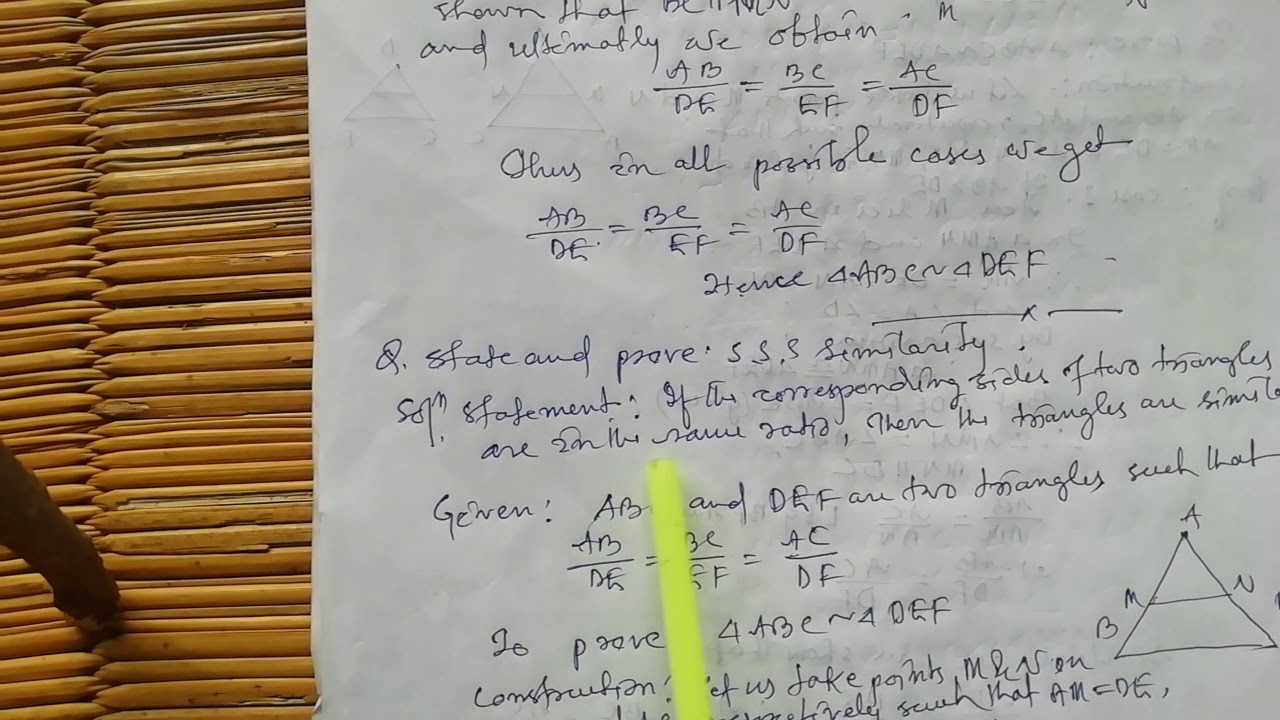 Geometry theorem AAA and SSS - YouTube