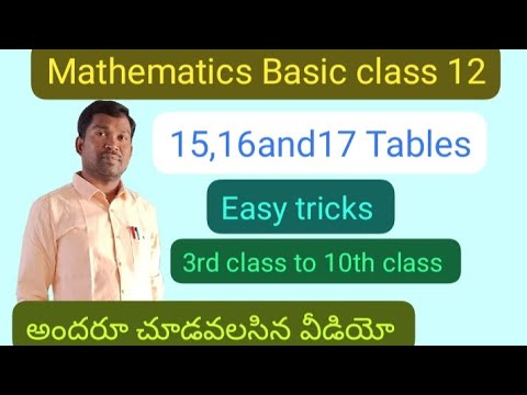 Mathematics Basic class 12, Tables Easy tricks - YouTube