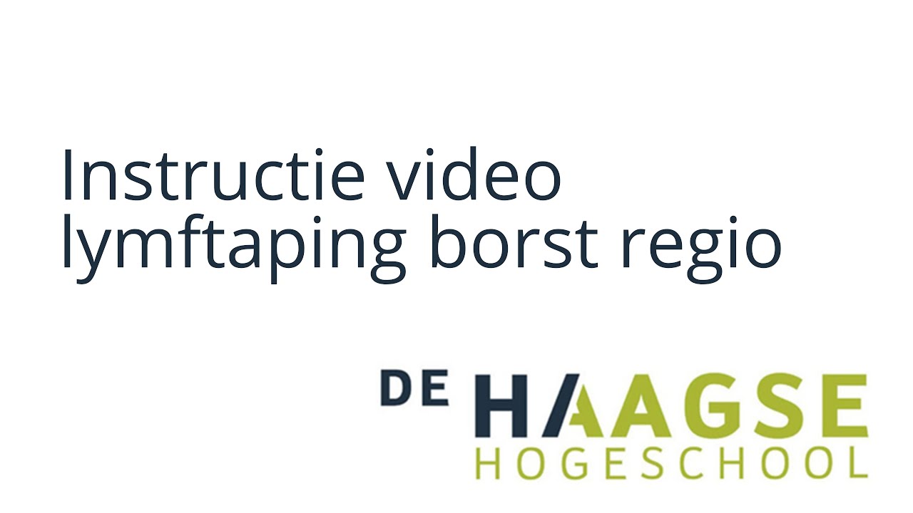 Instructievideo Lymftaping Mammae Regio - Afl. 2 - YouTube