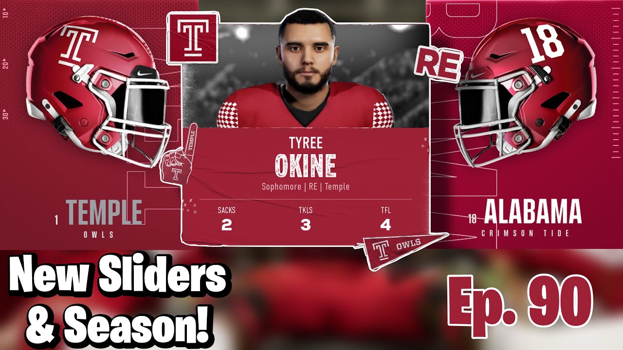 New Sliders & New Season! - Temple University Dynasty Rebuild Ep. 90 ...