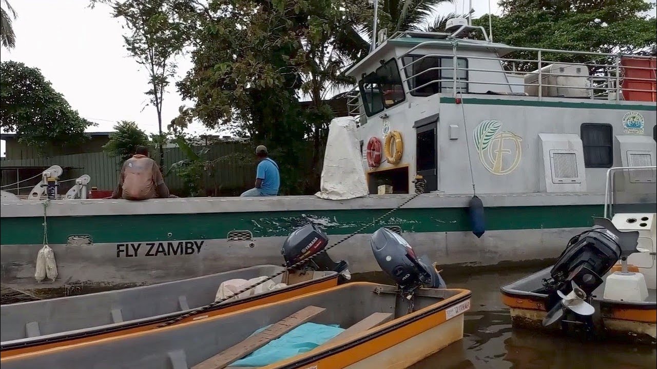 Dinghy Ride Along Fly River Kiunga Jetty to East Awin Project - Western ...