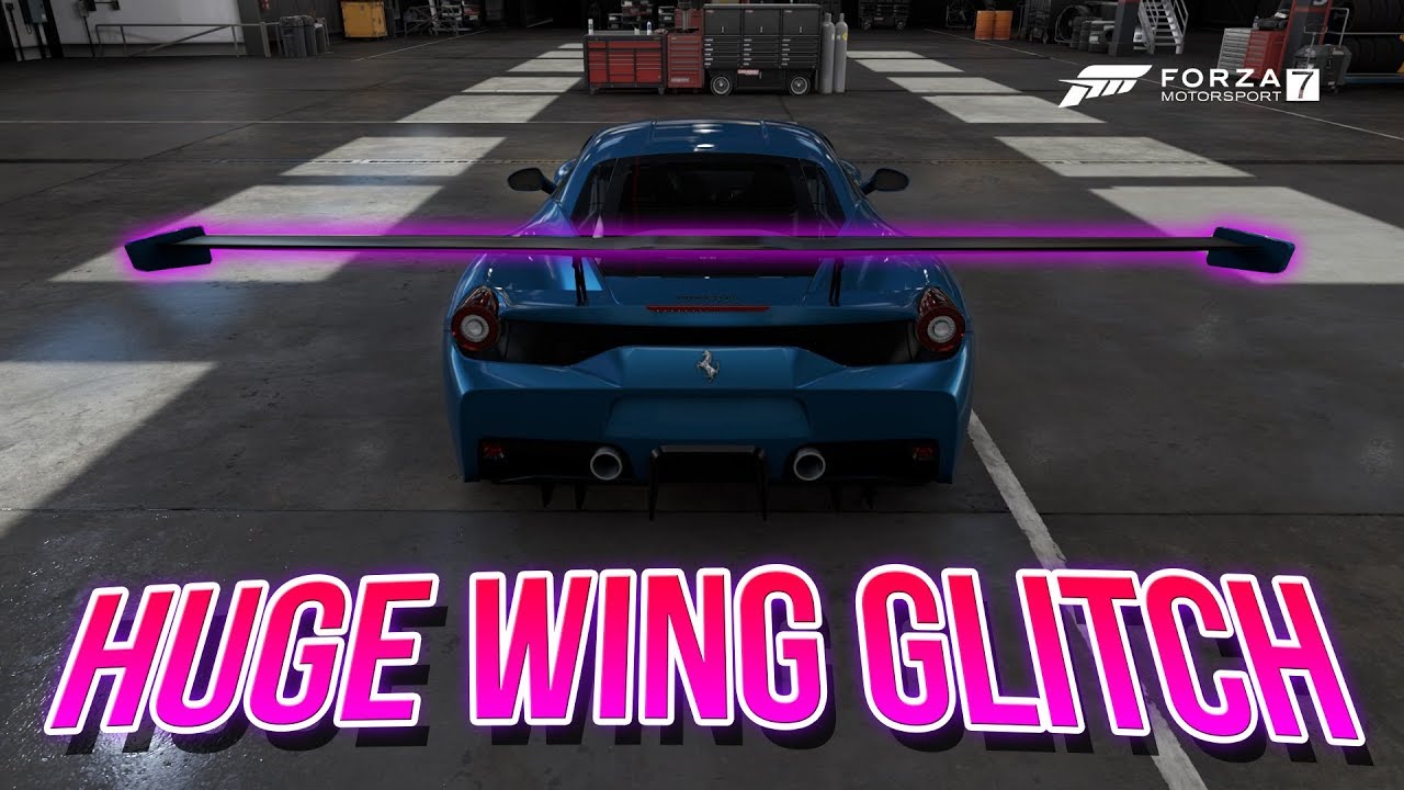 CRAZY WING GLITCH ON FERRARI 458 SPECIALE - FORZA MOTORSPORT 7 NEW ...