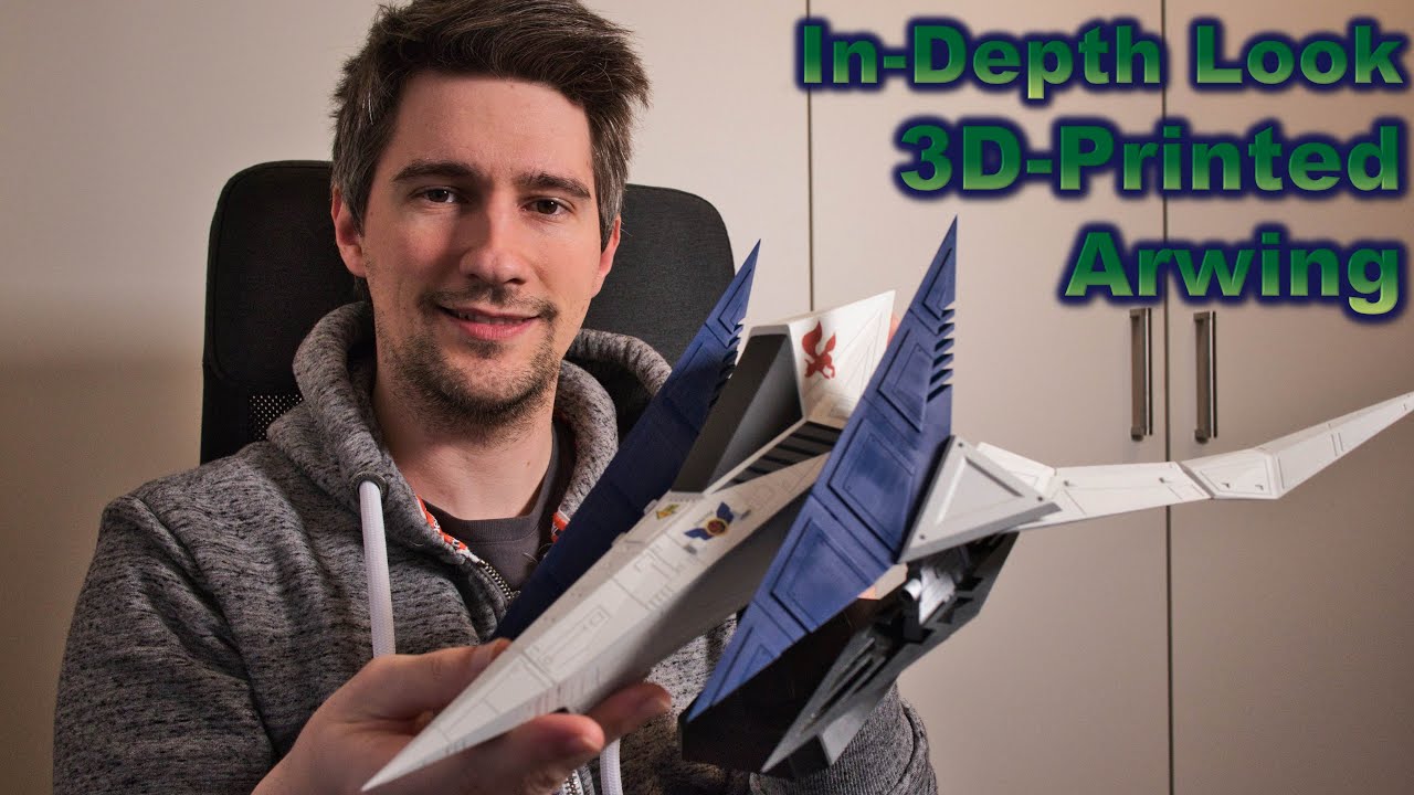 3D-Printed Arwing - In-Depth Look - Showing You the Features - YouTube