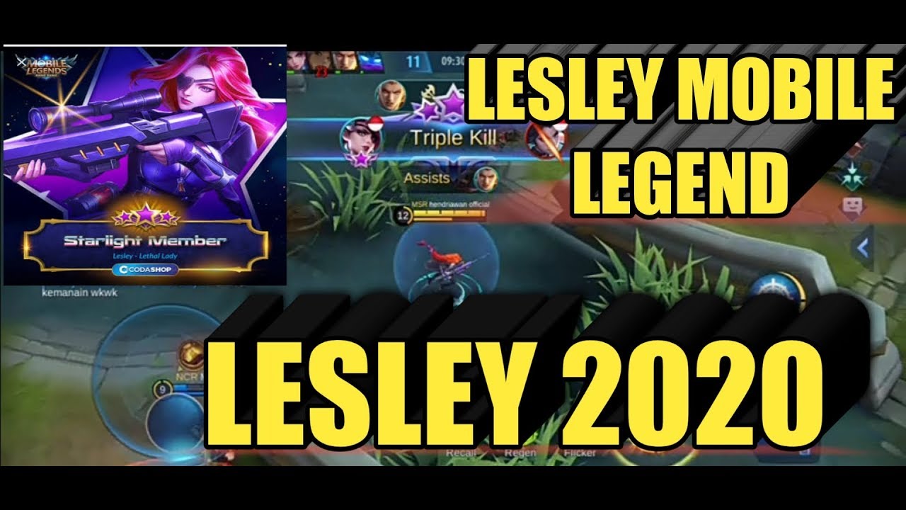 lesley mobile legend || Lesley build 2020 || Lesley skin starlight 2020 ...