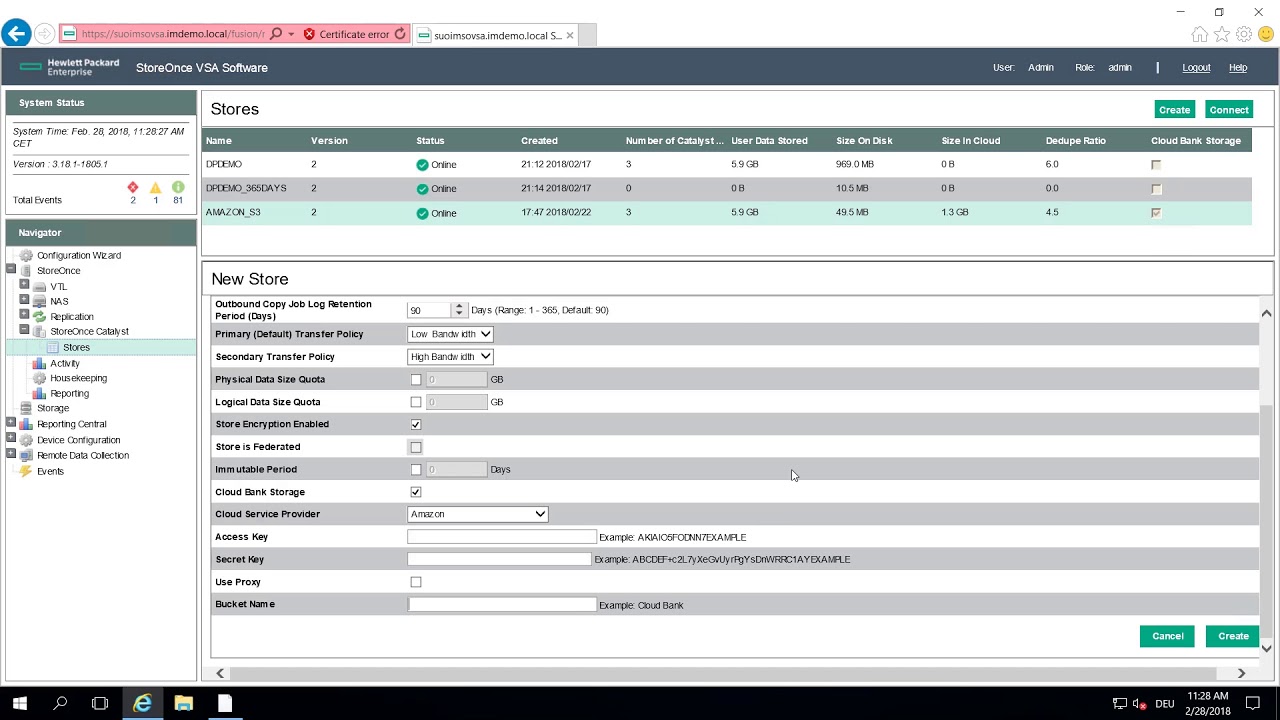 Micro Focus Data Protection Suite Support for HPE StoreOnce Cloud Bank ...