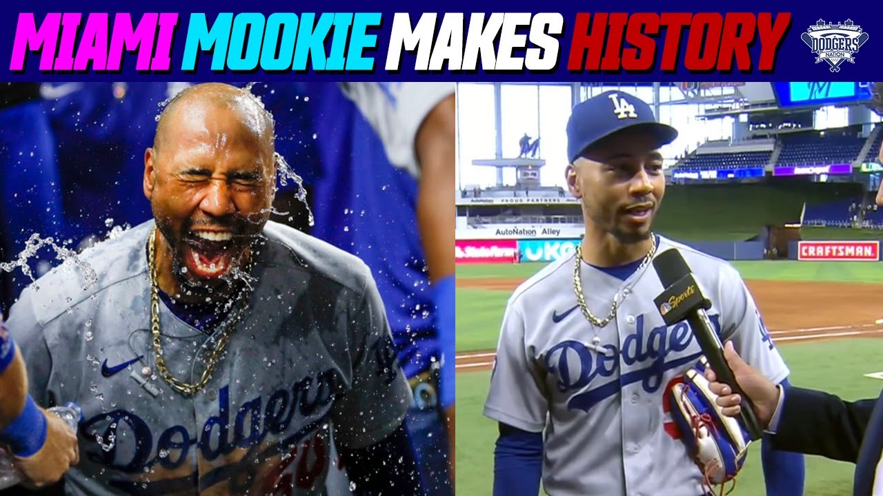Mookie Betts Makes History in Miami! Mookie Talks Red Hot Dodgers - YouTube