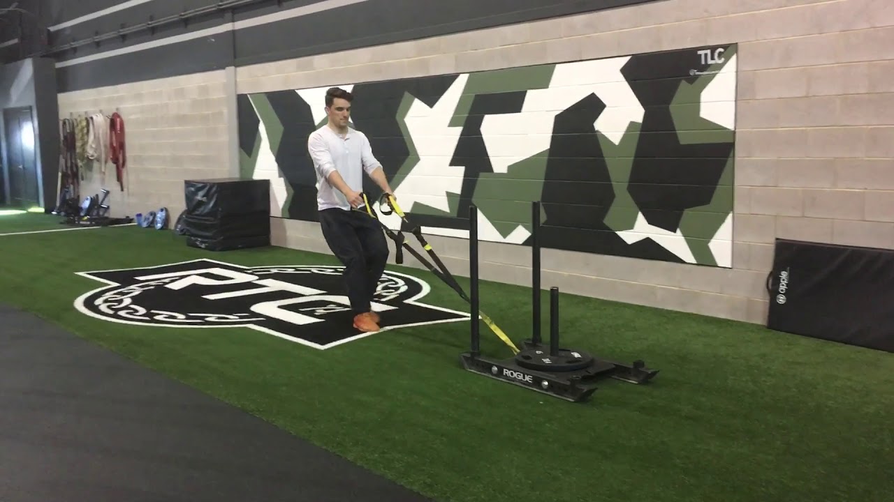 Two Hand Sled Drag - YouTube