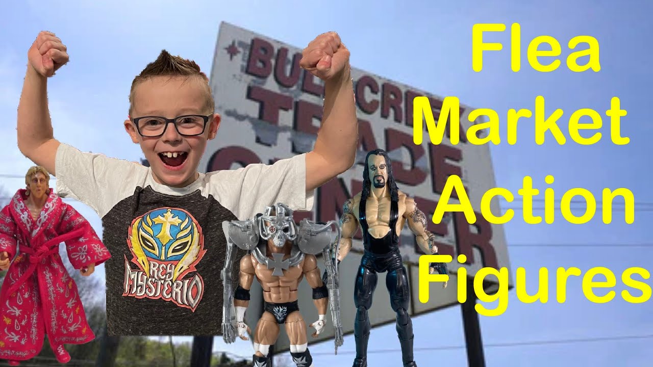 Flea Market~ WWE Action Figure Haul~ Rare Action Figure Finds - YouTube