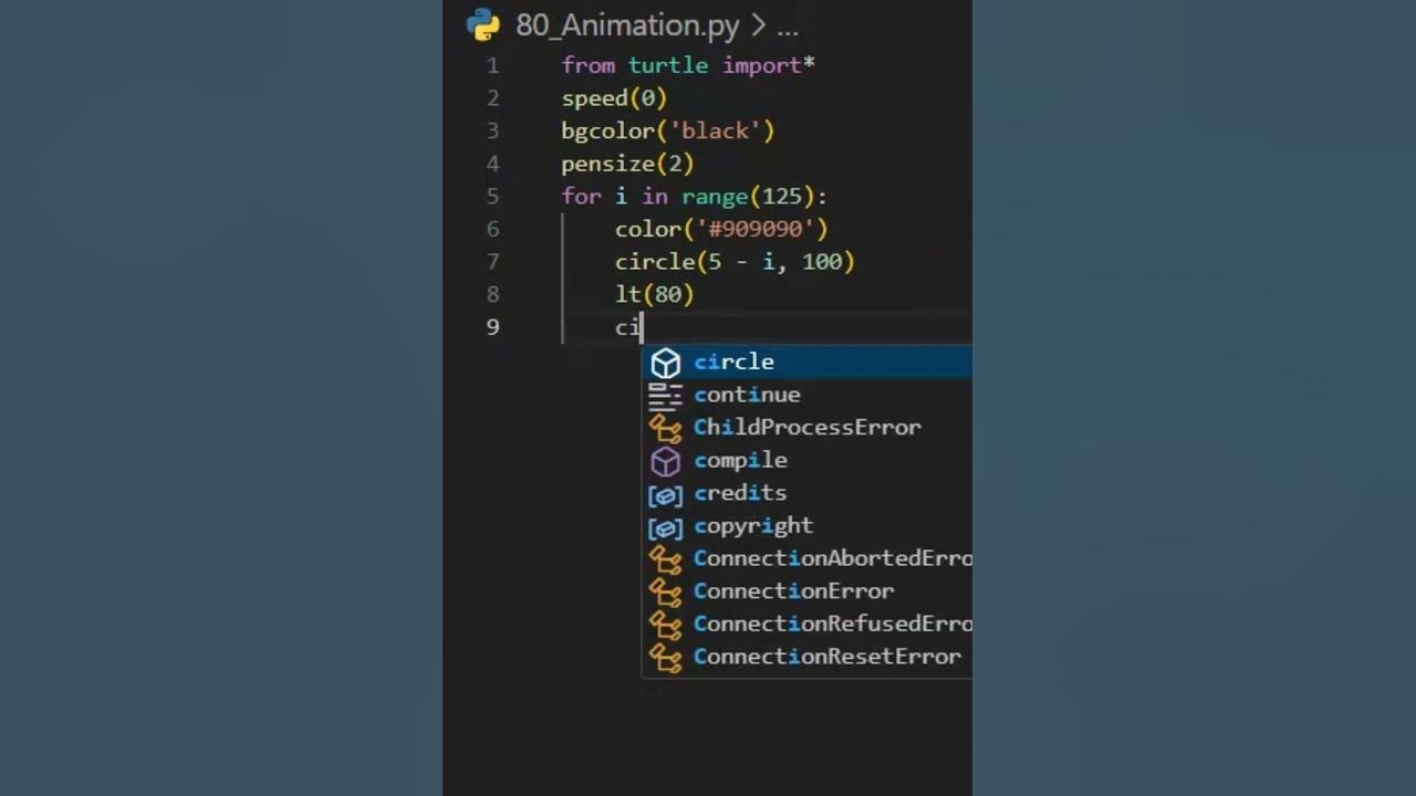 Amazing Animationpython Pythonturtle Turtle Graphics Coding Programming Viralshorts