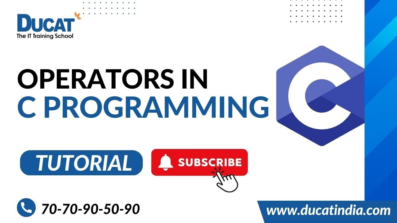 What is Operators in C | Programming | Ducat India - YouTube