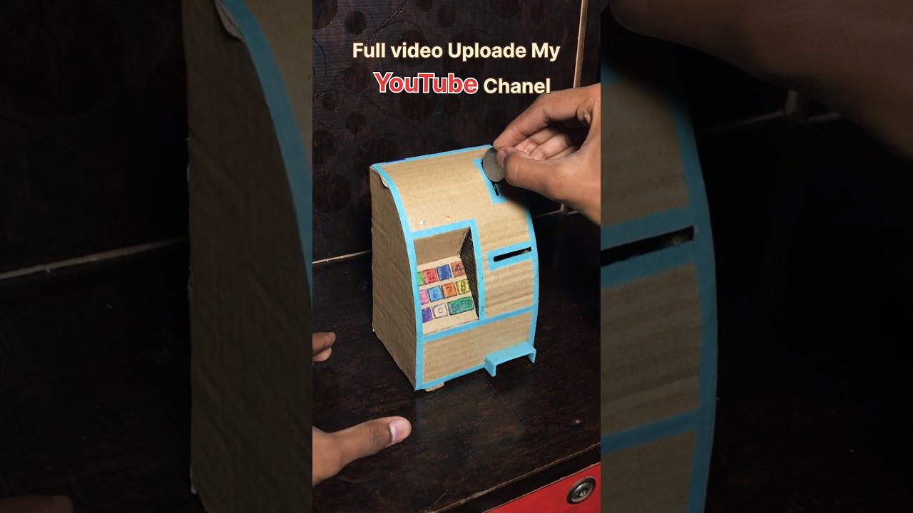 Cardboard ATM machine || simple ATM machine from cardboard #viralvideo ...