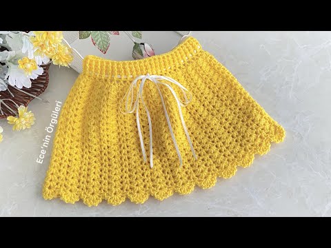 Easy and Beautiful Crochet Baby Skirt / Kolay ve Güzel Tığ işi Bebek Etek /1-2 yaş
