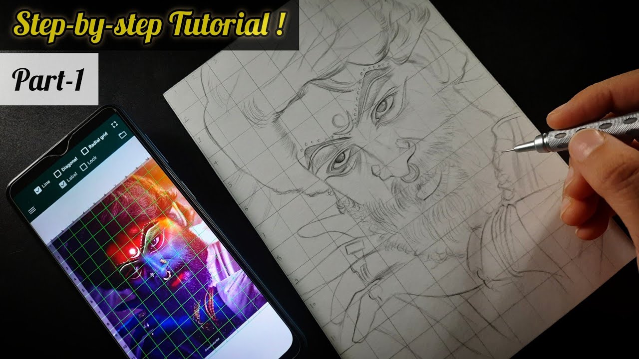 Pushpa 2 Drawing 🔥| Allu Arjun Outline Drawing Tutorial (Part-1) - YouTube