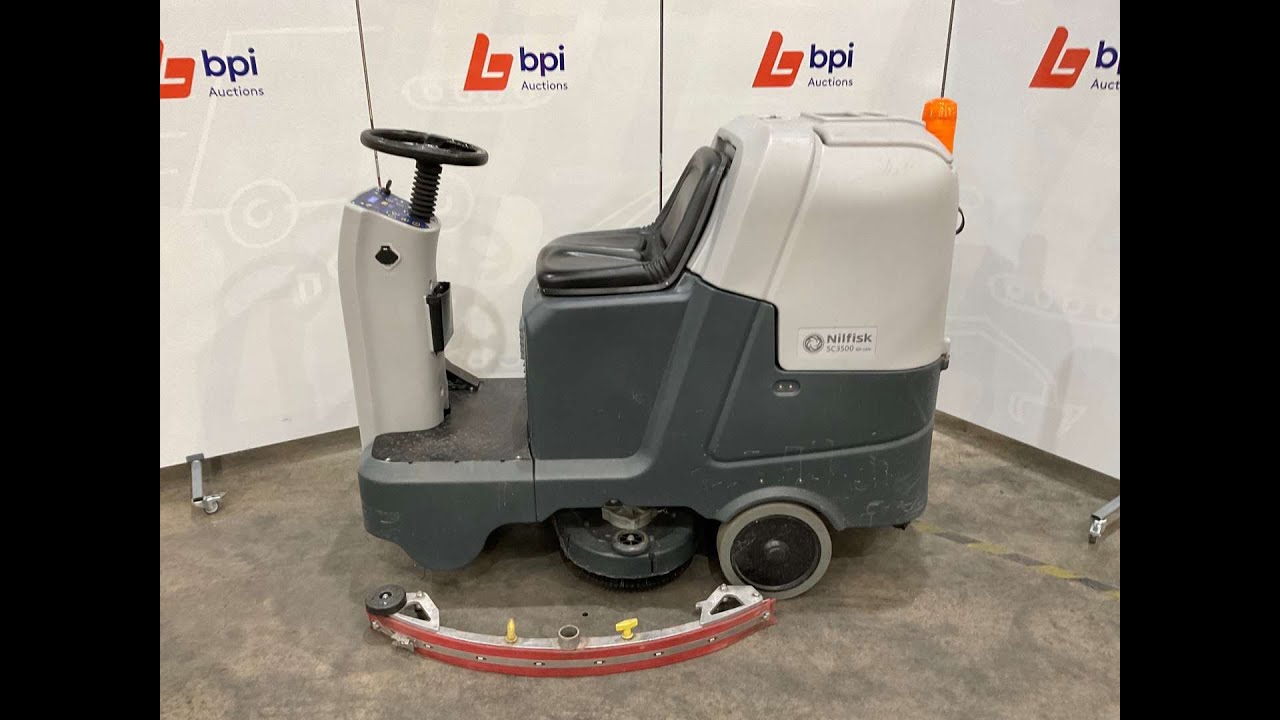 Nilfisk SC3500 Go Line Ride-On Floor Scrubber - YouTube