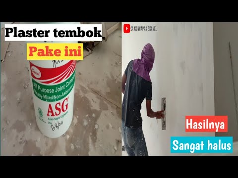 Cara plester tembok instan || instant wall plaster method - YouTube