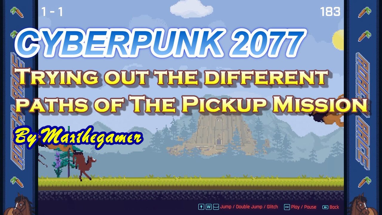 CYBERPUNK 2077, Trying out the different paths of The Pickup Mission ...