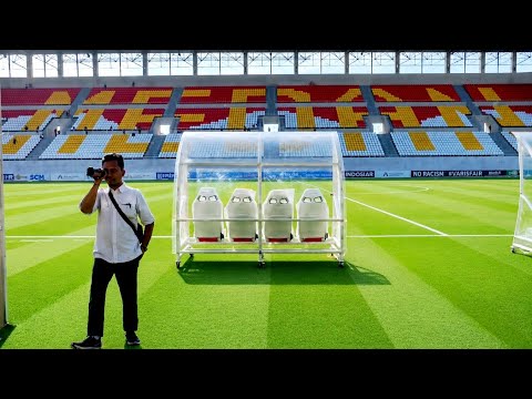 SEMAKIN SIAP‼️STADION TELADAN MEDAN TERUS DIKEBUT UNTUK PIALA AFF U-19, RUMPUT BAGUS, FASAD DIPASANG