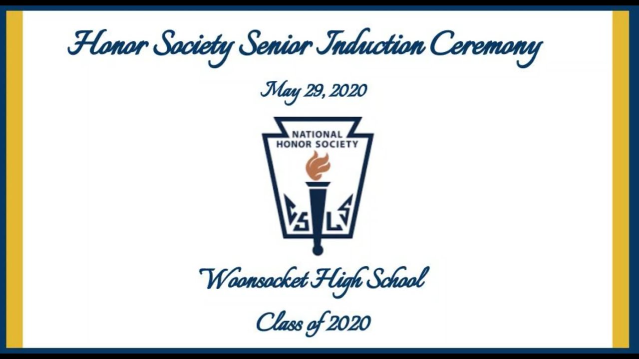 National Honor Society 2020 Induction Ceremony - YouTube