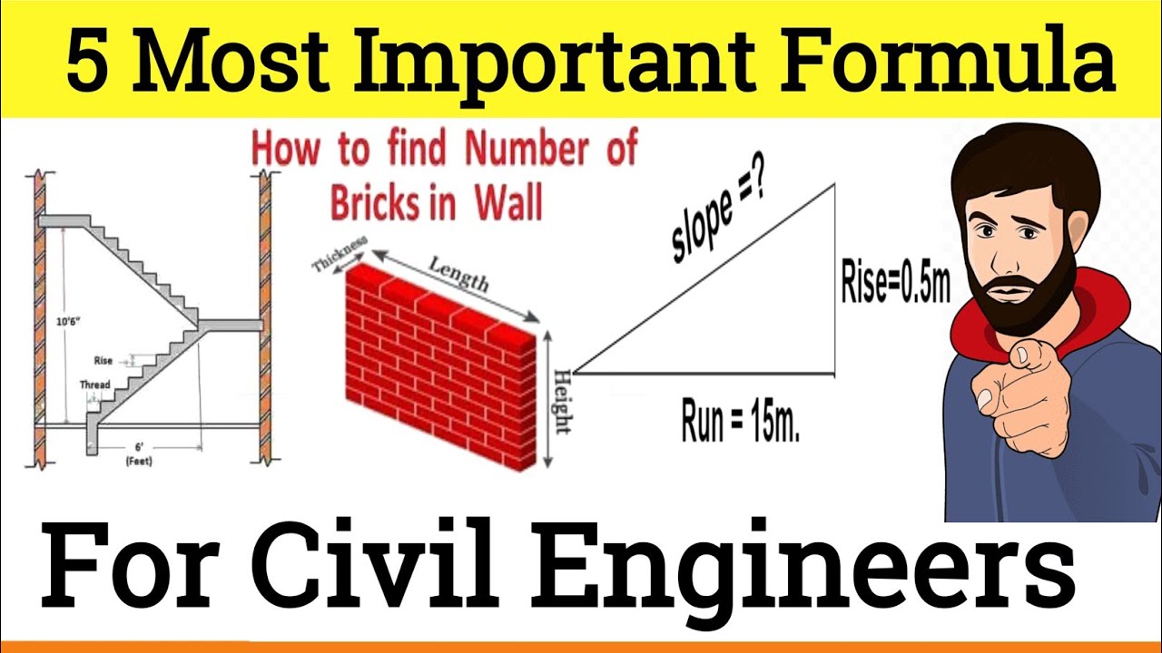 5 Most important civil engineering Formula || Fresher Civil Engineers ...