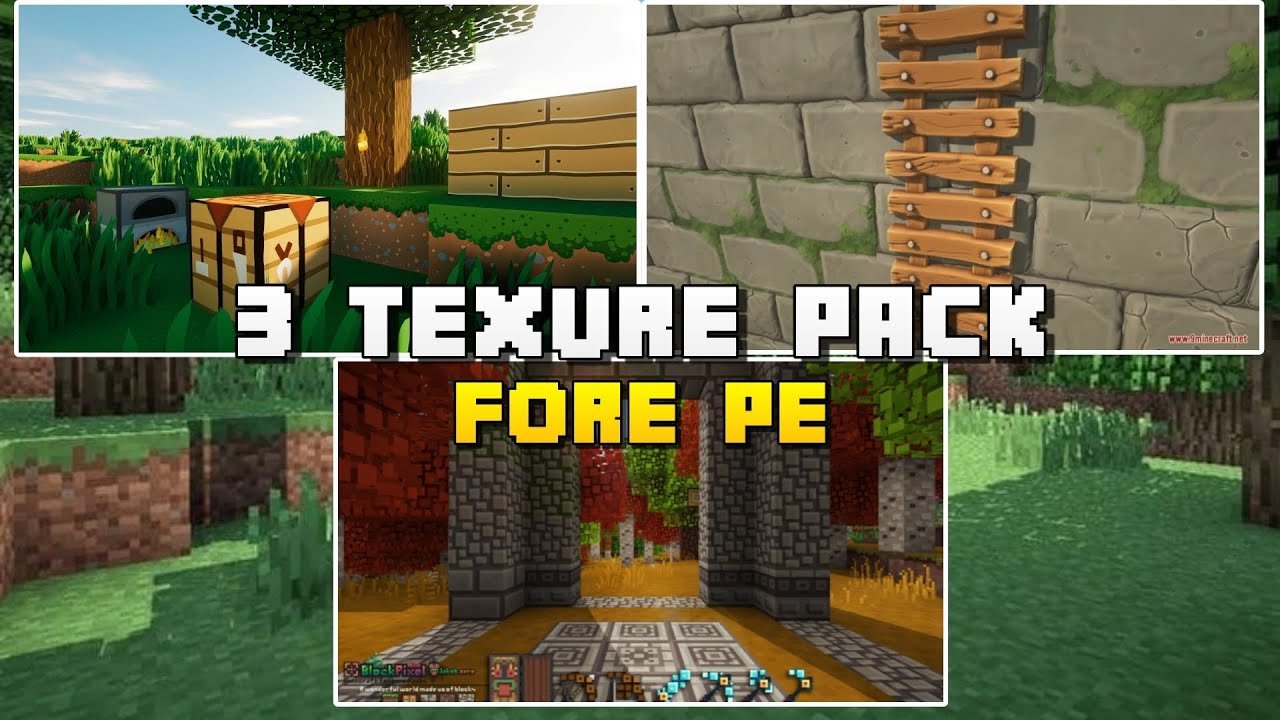Minecraft Top 3 Texure Pack For ( PE ) || Best Texure || @ugadventure ...