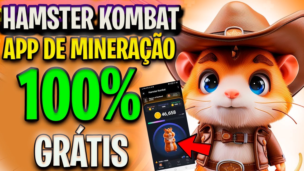 NOVO APLICATIVO DE MINERAÇÃO PAGANDO 100% GRÁTIS HAMSTER KOMBAT BOT ...