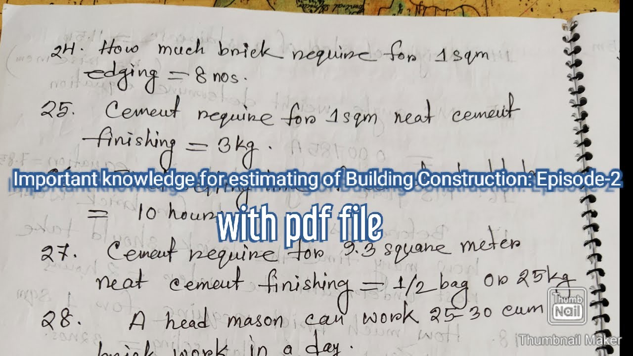 Episode 2: Important knowledge for Building construction - YouTube