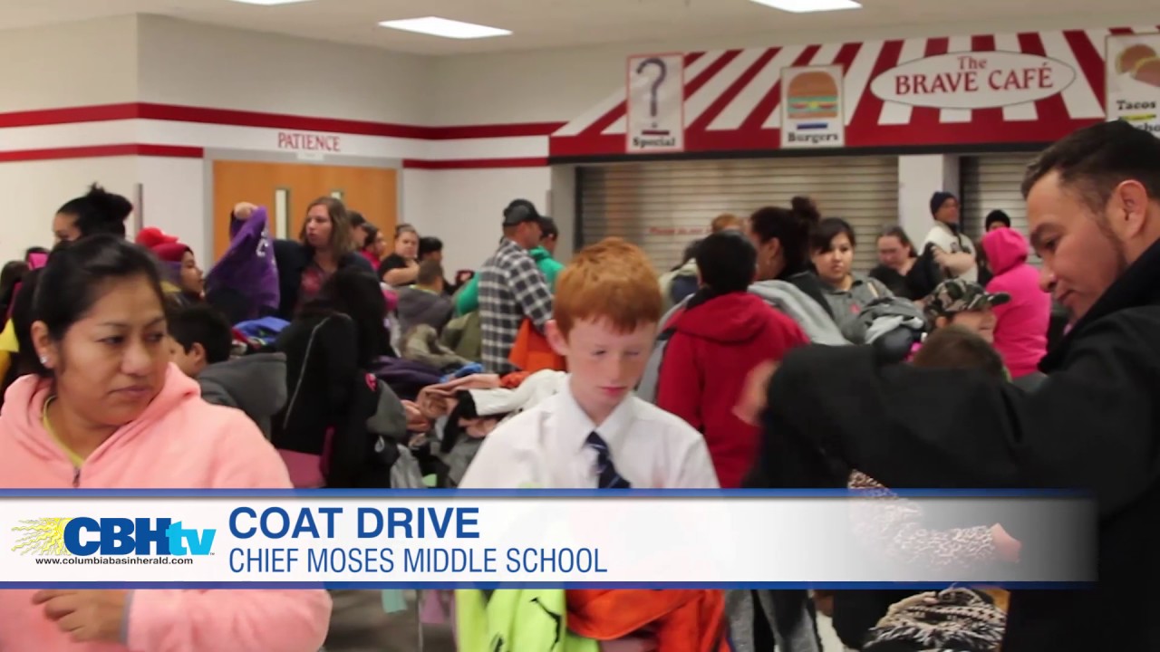 Coat Drive - Chief Moses Middle School: Rotary Club - YouTube
