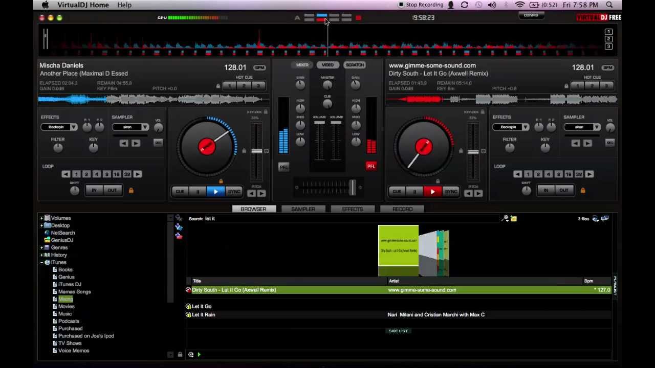 Virtual DJ test - YouTube