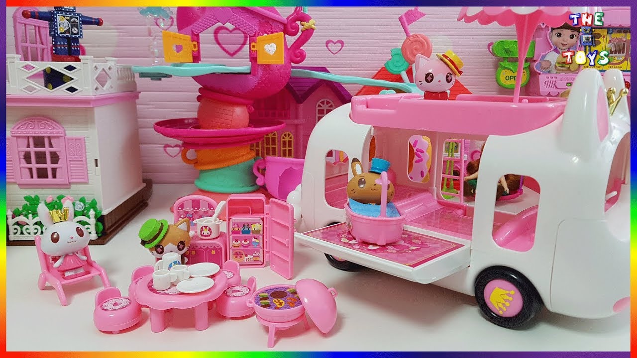 Princess Pring Picnic Rabbit Bus unboxing - YouTube