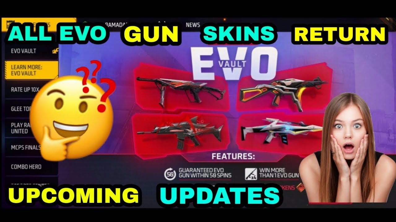 All Evo gun skins return 🤩🤩||free fire upcoming updates||#ff# ...