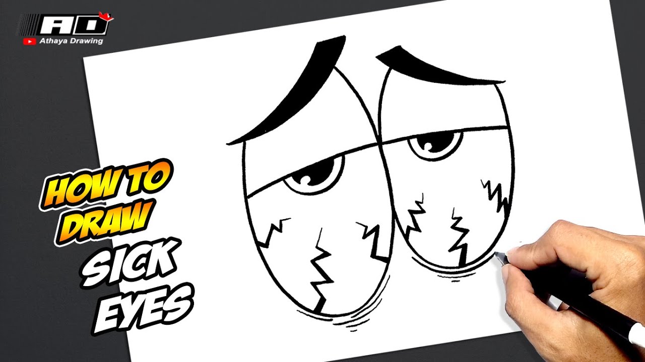How to draw Sick Eyes Cartoon - YouTube