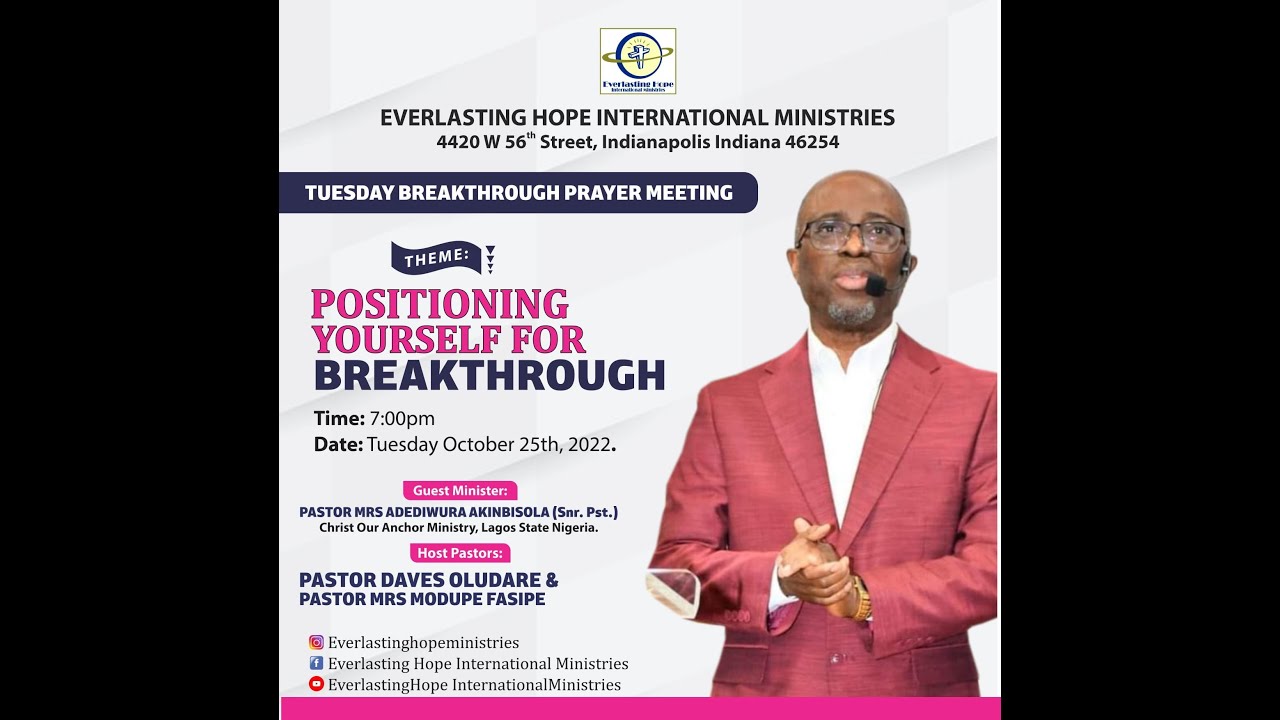 Breakthrough Prayer Meeting Theme: Positioning Yourself for ...