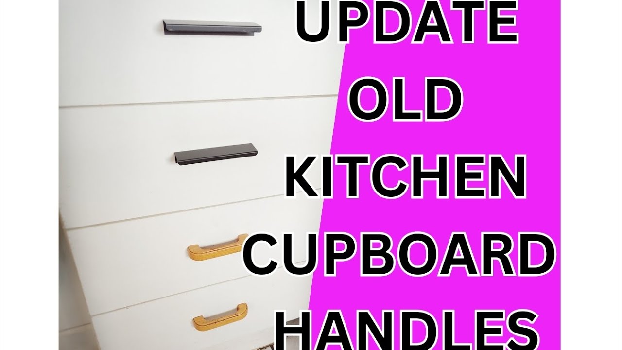 Cheap $20 DIY Project - Update old kitchen cabinet handles. - YouTube