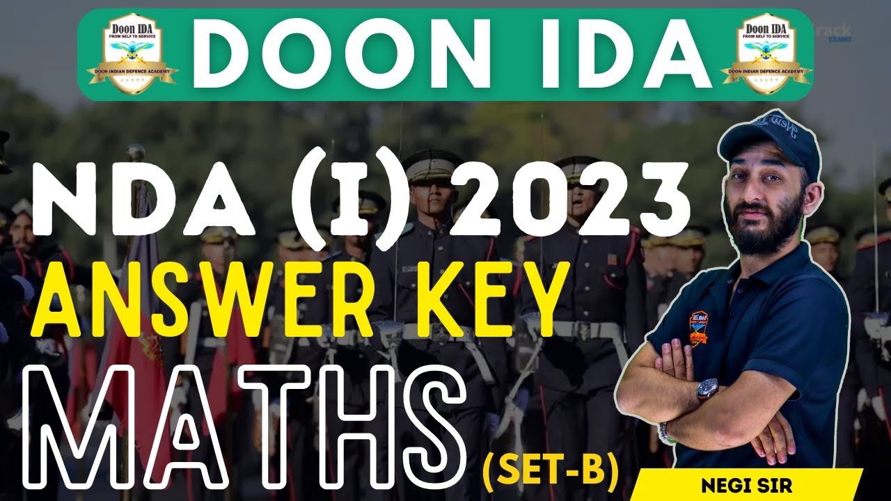 NDA Maths Answer Key 2023 Set (B) With Negi Sir - YouTube