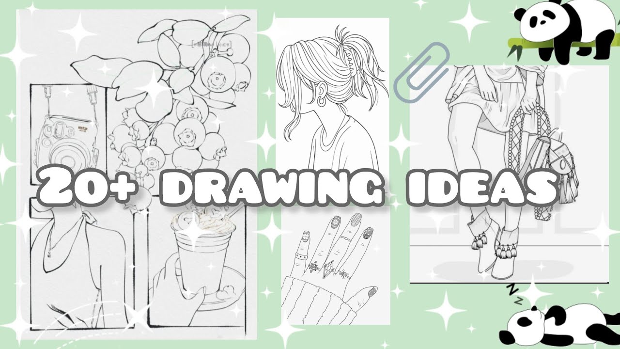 20+ drawing ideas for beginners || creative sketch ideas || Asthetic ...