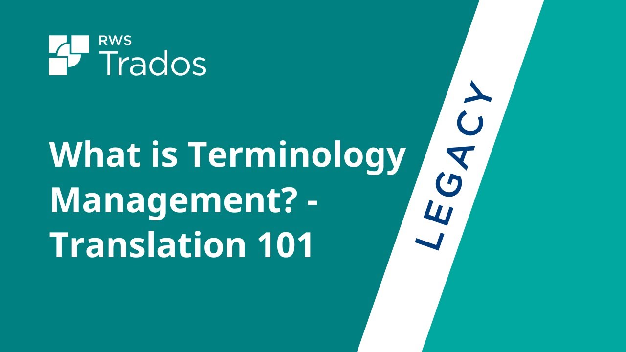 What is Terminology Management? - Translation 101 - YouTube