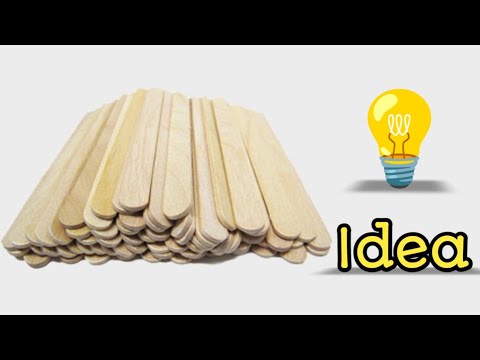 DIY Lamp with ice cream Sticks || Popsicle sticks craft ideas ...