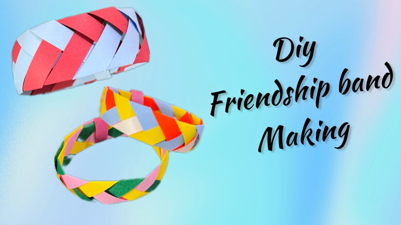 Diy 2 Amazing Friendship band idea|Easy Paper Bracelet making ...