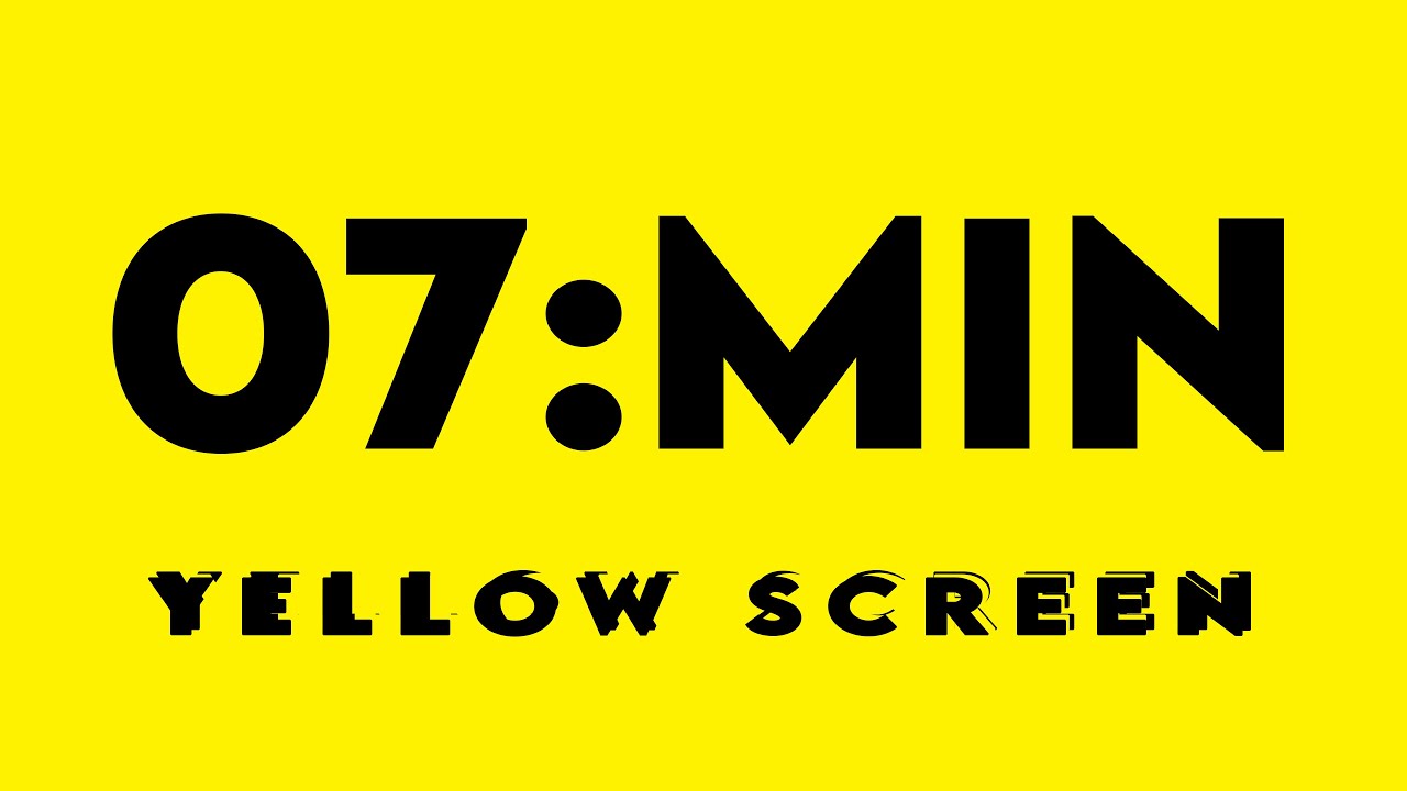 7 Minutes Bright Yellow Screen 4K - YouTube